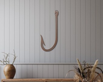 Metal Fish Hook Wall Art - Etsy