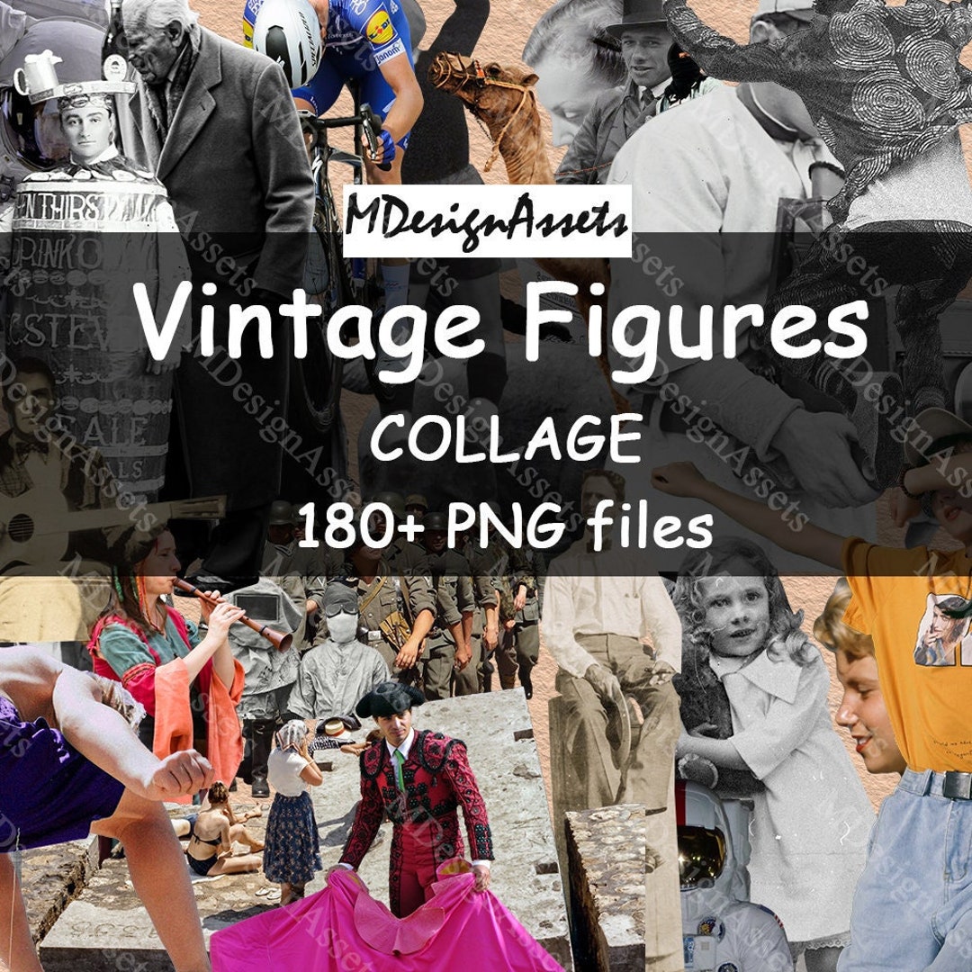 Vintage Figures Mix/, Art Collage Assets, Digital Assets Collections ...