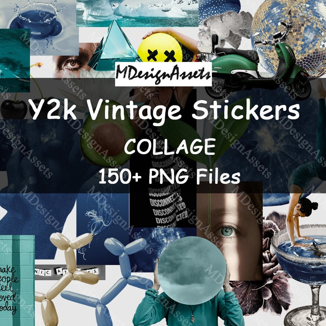 Y2k Vintage Stickers Collage, Surreal Creation, Creative Design, Art ...