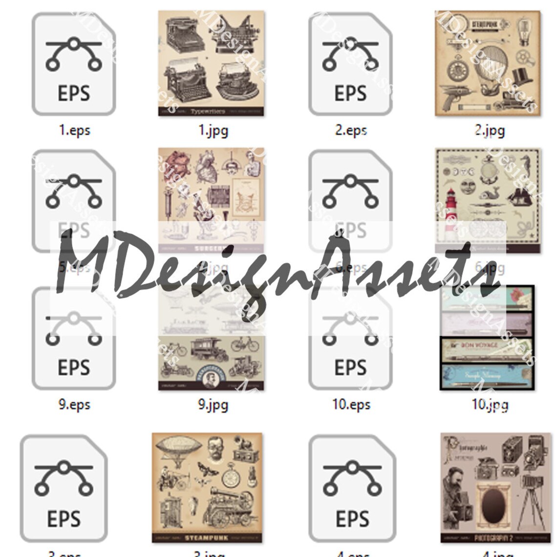Vintage Elements Collage, Art Collage Assets, Digital Collage Files ...