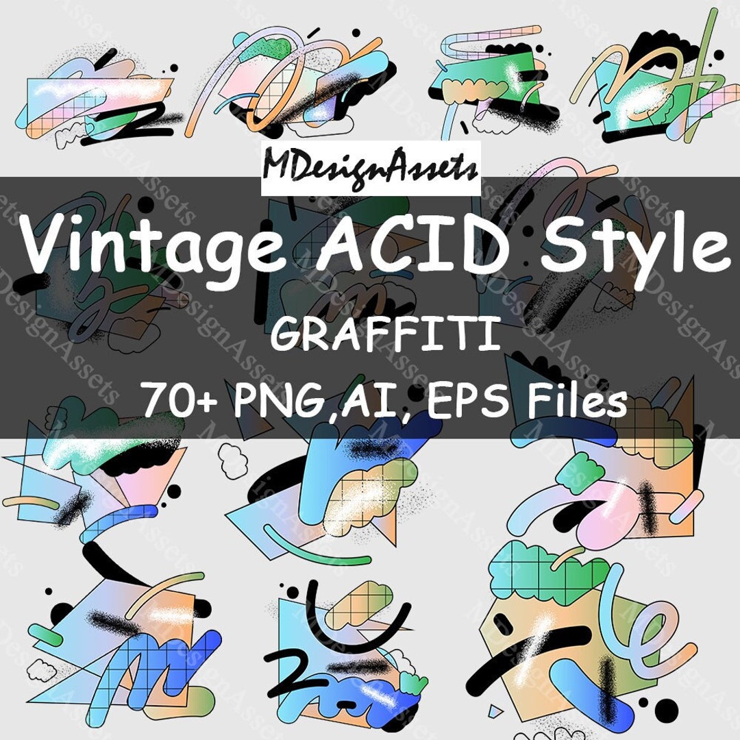 Vintage ACID Style Graffiti, Creative Design, Decoration Drawings, Art ...
