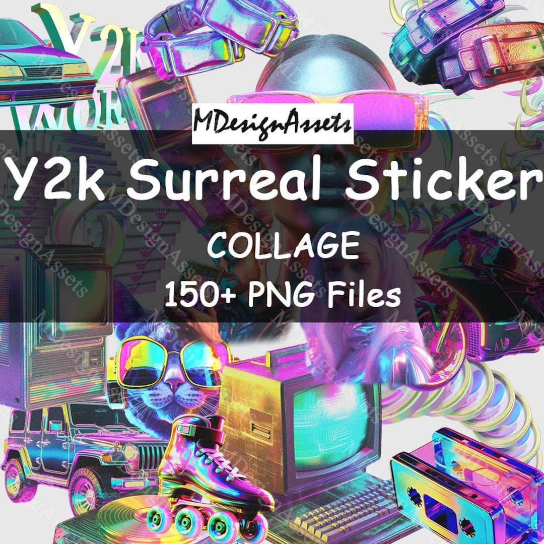 Y2k Surreal Sticker Collage, Creative Design, Art Collage Assets, PNG ...