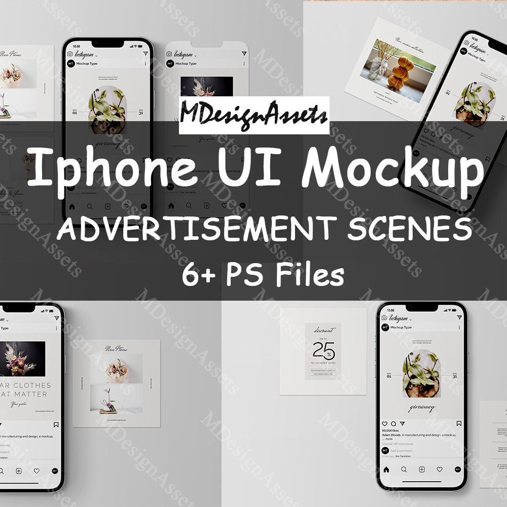 IPhone UI Mockup, Mockup Design, Advertisement Mockup, Creative Design ...