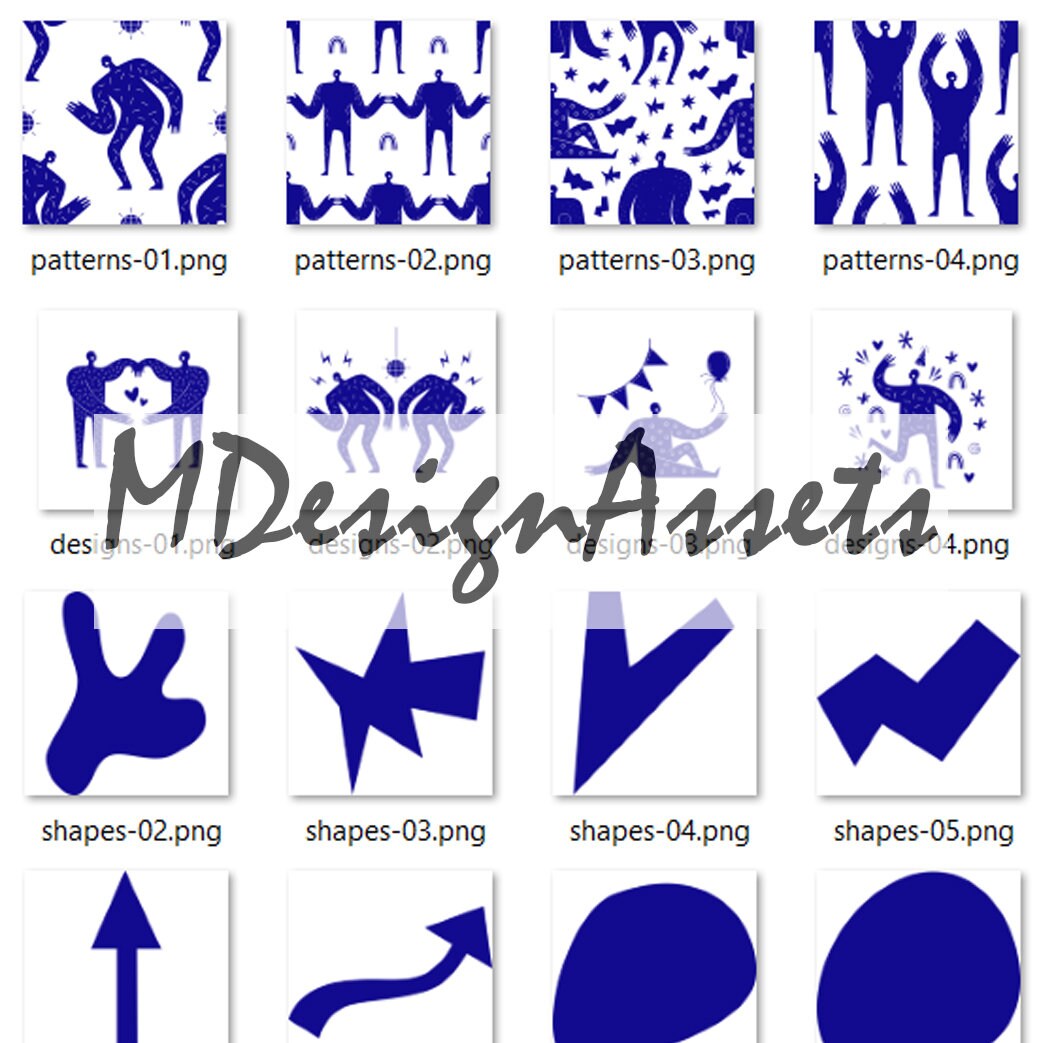 Abstract People Illustration, Art Collage Assets, AI&PNG Files Free ...