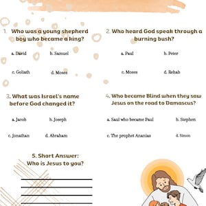 Fun Christian Kid Activity Worksheets, Bible Quiz, Coloring Pages ...