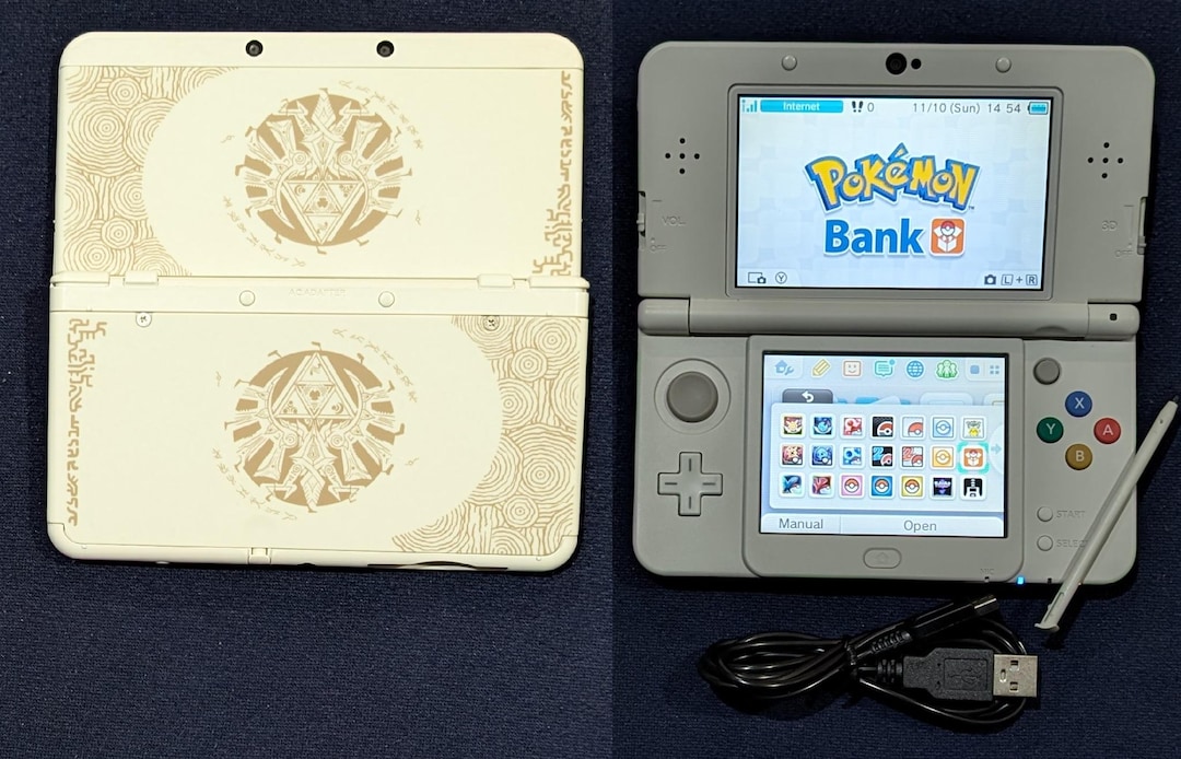 Custom Nintendo new 3DS With Replica Zelda Faceplates, 128 GB Microsd ...