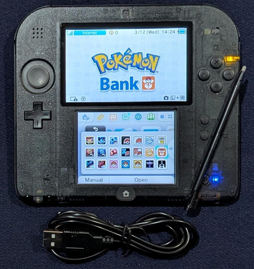 Custom Translucent Black Original 2DS With 64GB SD, USB Charger - Etsy