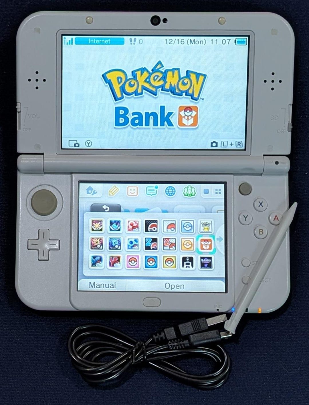 Dual IPS White Nintendo new 3DS XL With 256 Gb Microsd, USB Charging ...