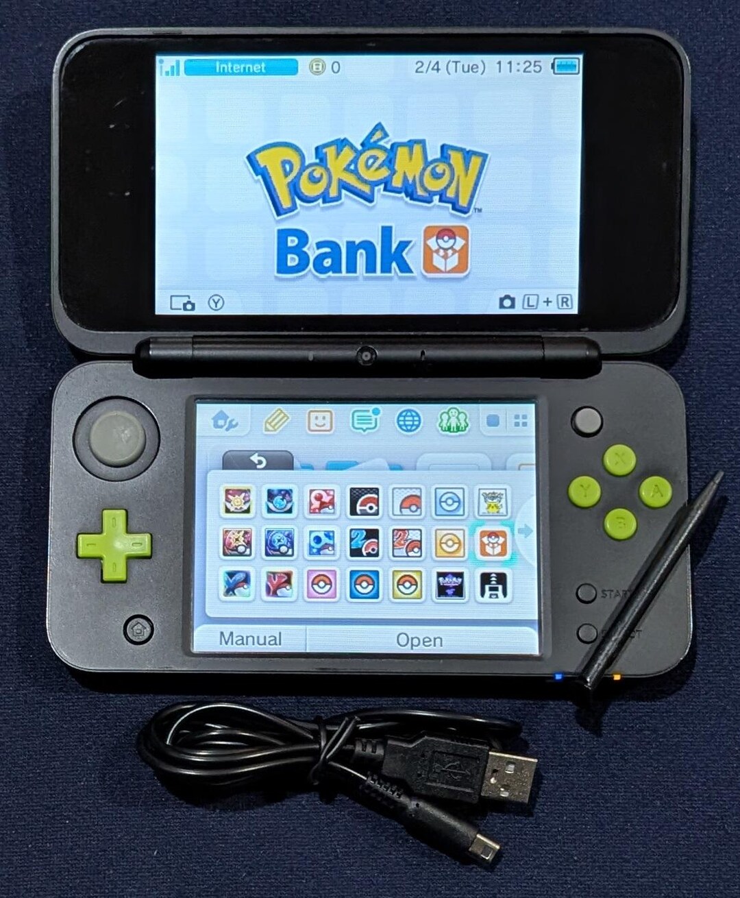 Custom Green/black Nintendo new 2DS XL Console With 64GB Microsd, USB ...