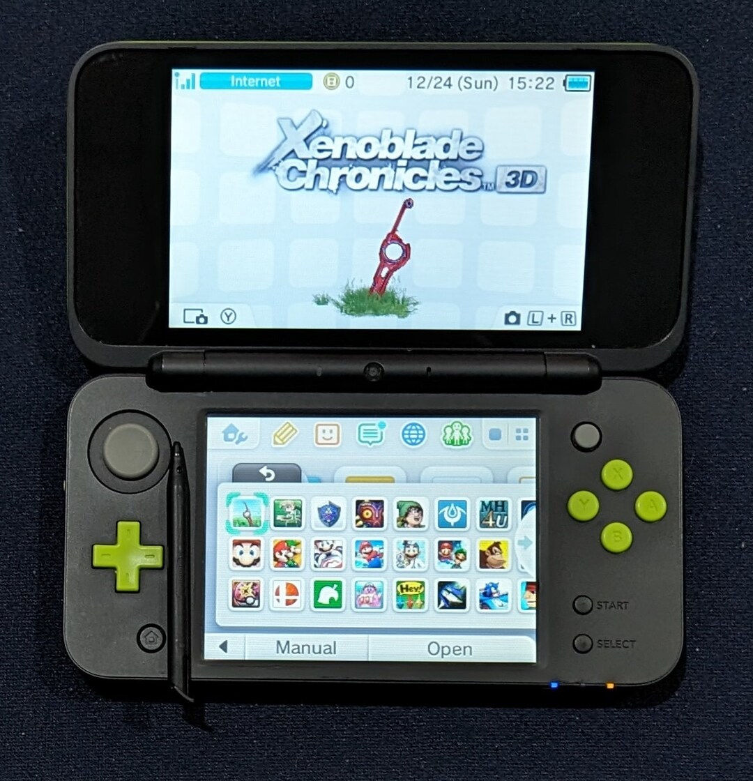 Custom Neon Green and Black Nintendo new 2DS XL Console With 64 GB ...