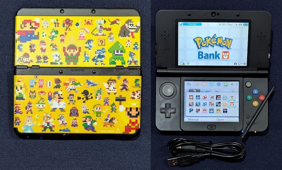 Custom Nintendo new 3DS With Mario Maker Faceplates, 128 GB Microsd ...