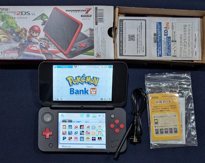 Custom Mario Kart new 2DS XL Console With 128 GB Microsd, USB Charger ...