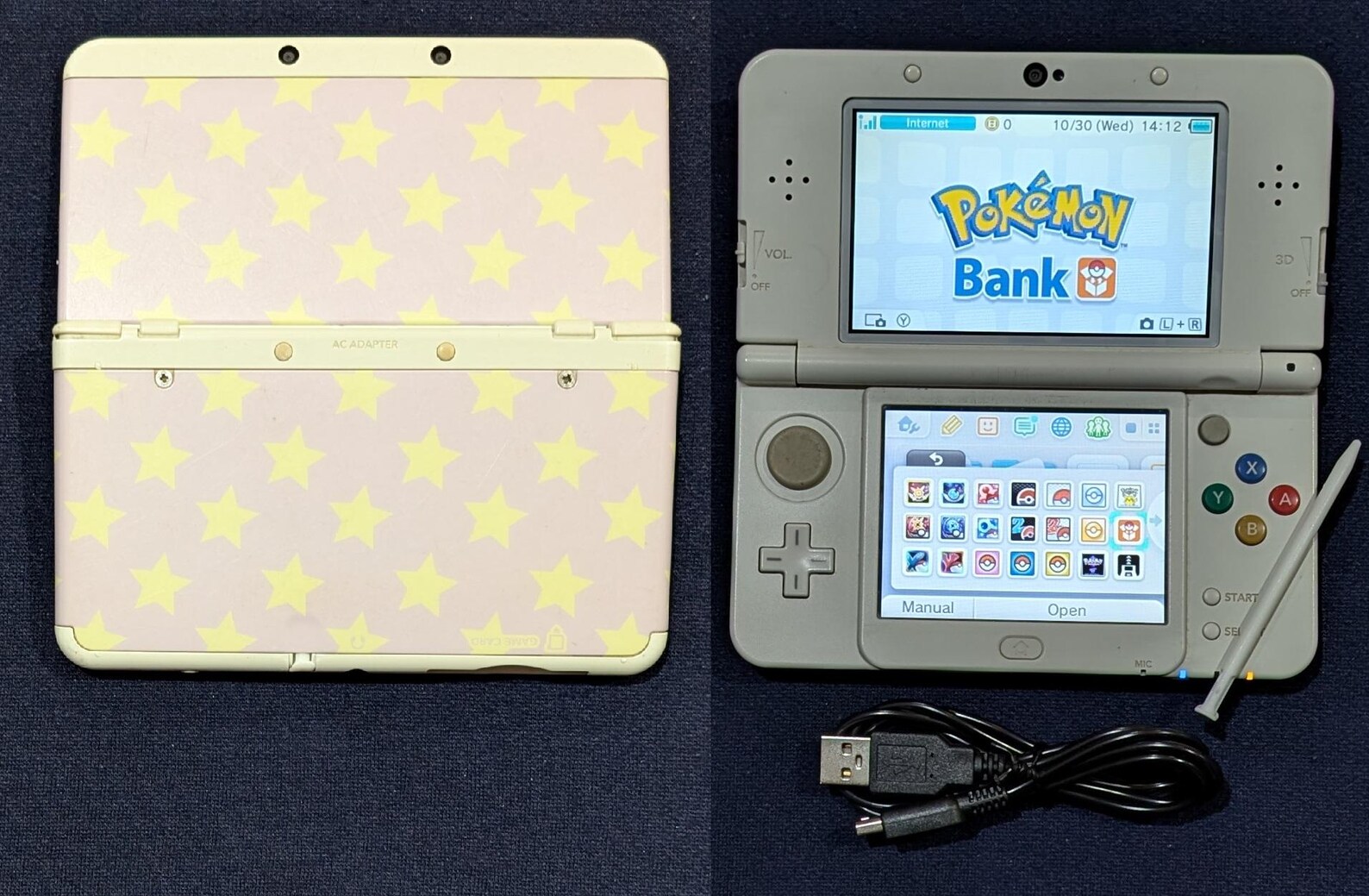 Custom Nintendo new 3DS With Pink Star Faceplates, 128 GB Microsd ...
