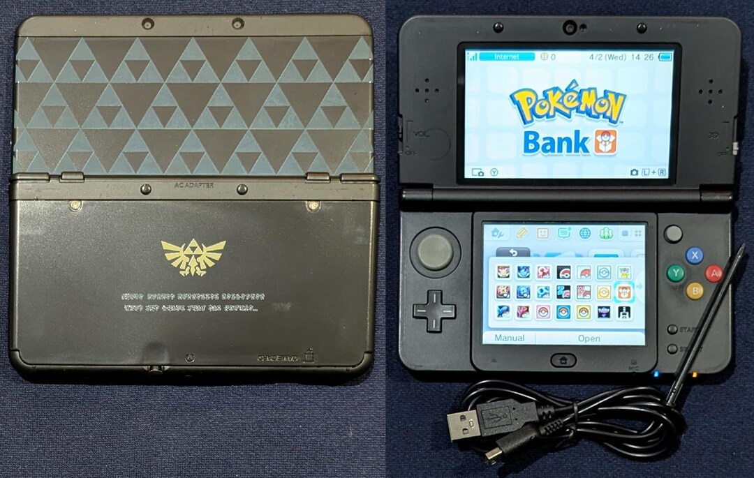 Custom Nintendo "new" 3DS With Replica Zelda Faceplates, 128 GB Microsd ...