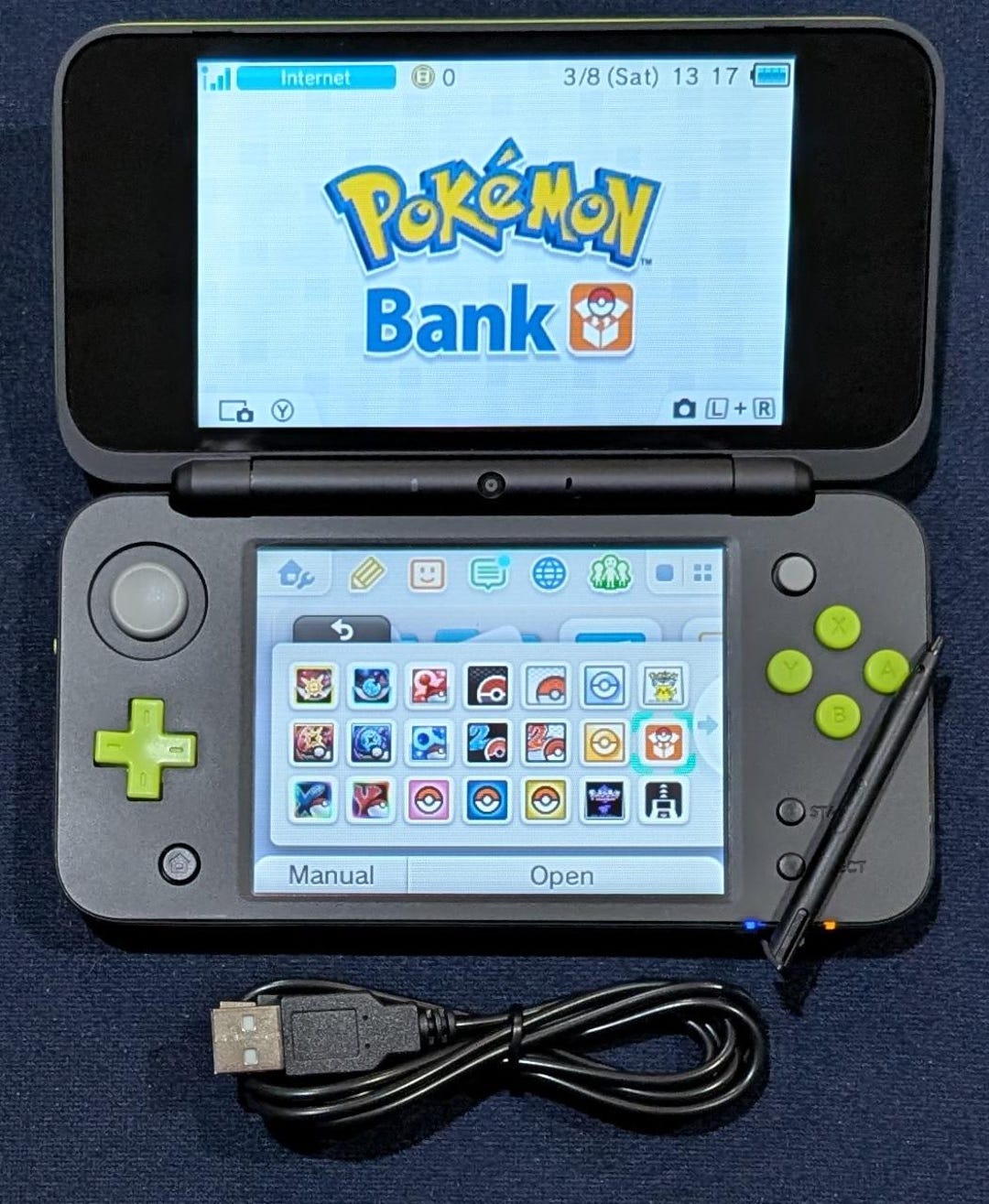 Custom Green/black Nintendo "new" 2DS XL Console With 128GB Microsd ...