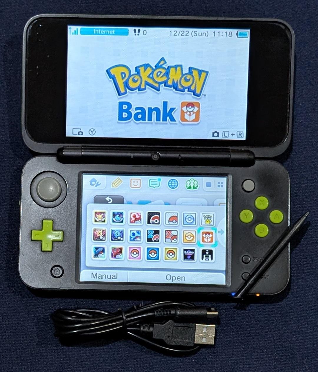 Custom Green/black Nintendo new 2DS XL Console With 128GB Microsd, USB ...
