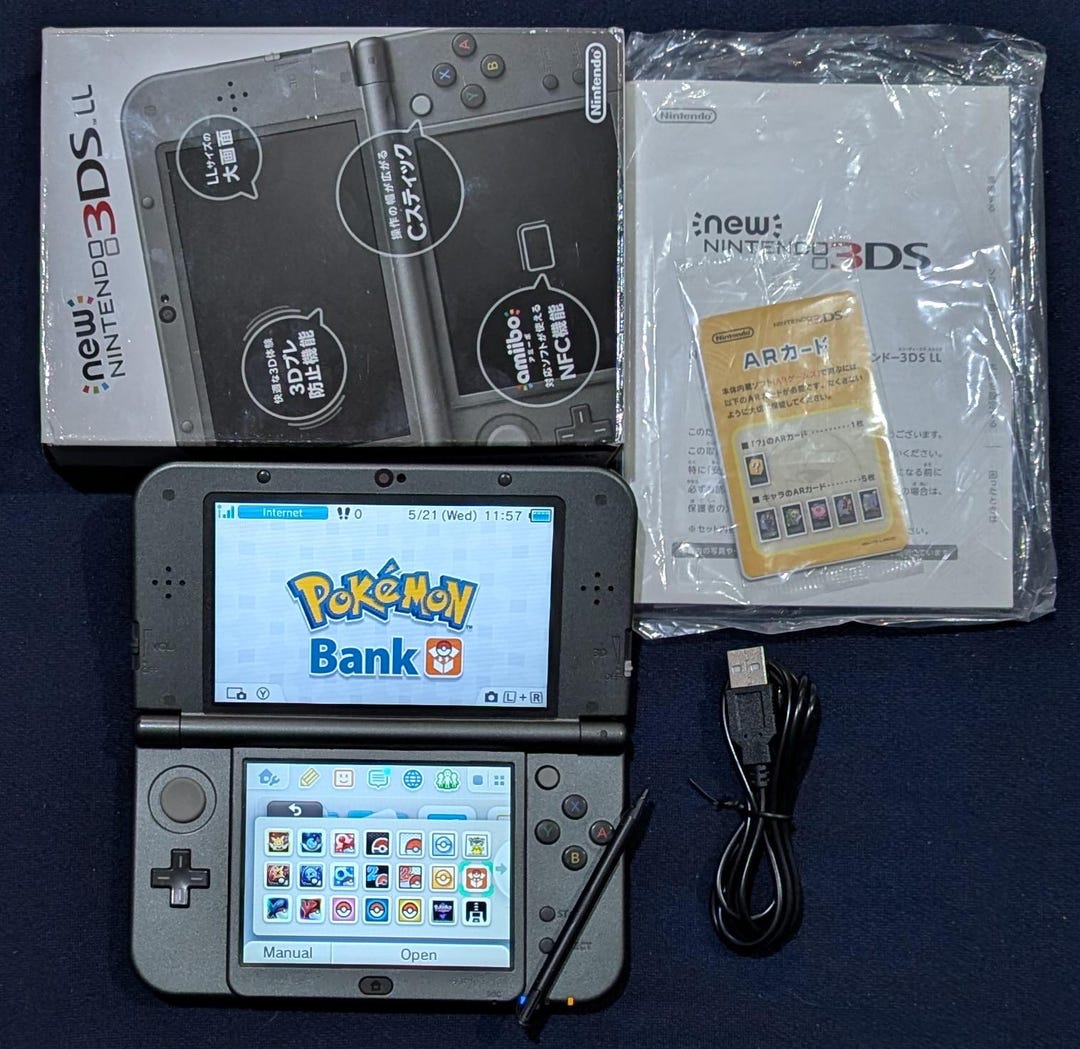 Custom Dual IPS Nintendo "new" 3DS XL With 256GB Microsd, Box, USB ...