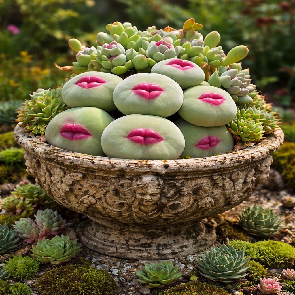 Rare 100+SEEDS Conophytum Pageae Red Lip Succulent Seeds Pink ...