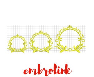 Luxury Monogram Frame for Embroidery Machine ; Digital Embroidery Fonts ...