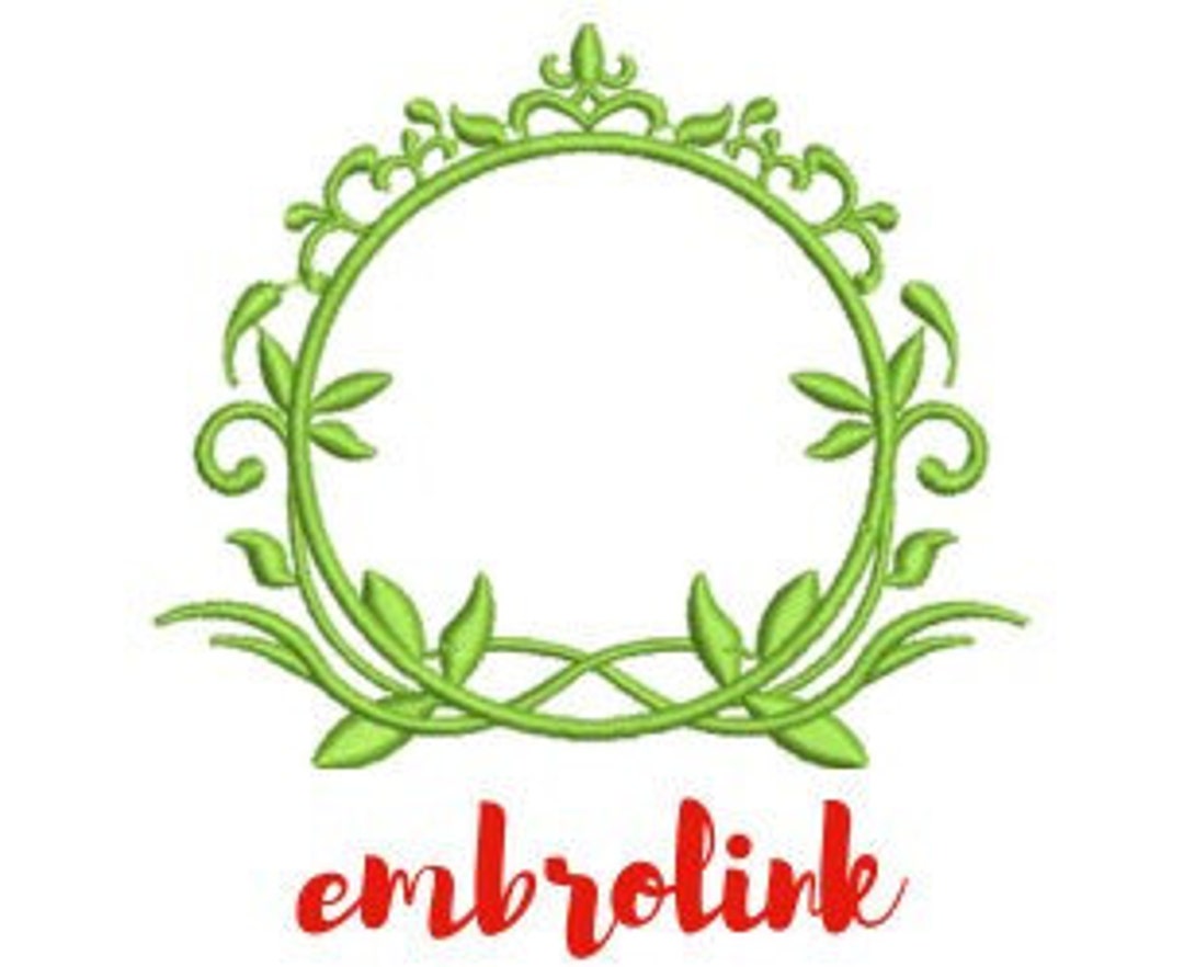 Luxury Monogram Frame for Embroidery Machine ; Digital Embroidery Fonts ...