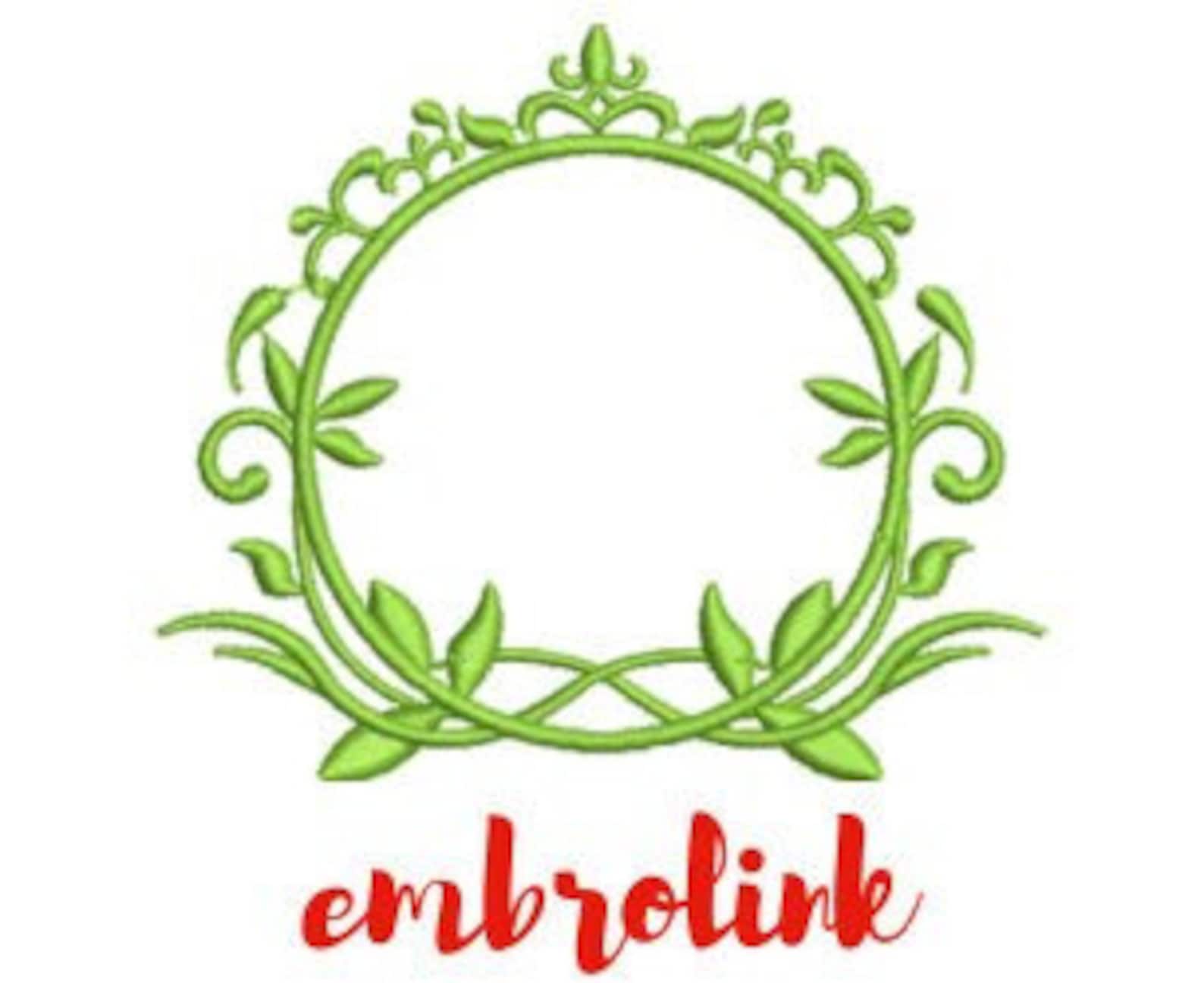 Luxury Monogram Frame for Embroidery Machine Digital Embroidery Fonts ...