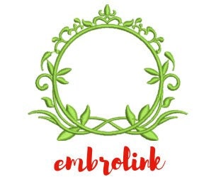 Luxury Monogram Frame for Embroidery Machine ; Digital Embroidery Fonts ...