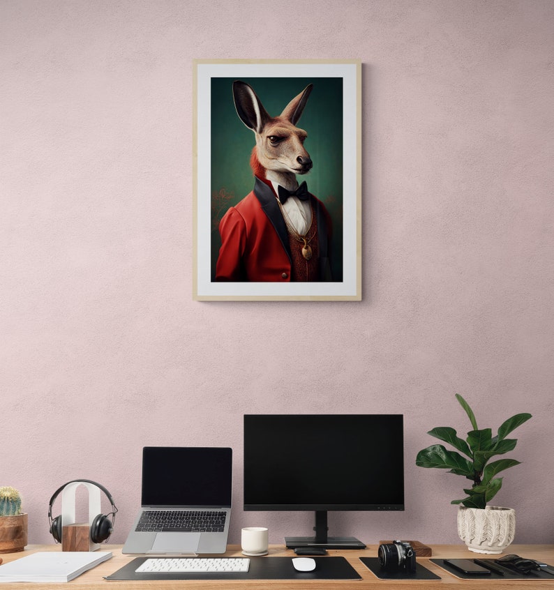 Kangaroo Wall Art Kangaroo Wall Décor Kangaroo Poster - Etsy