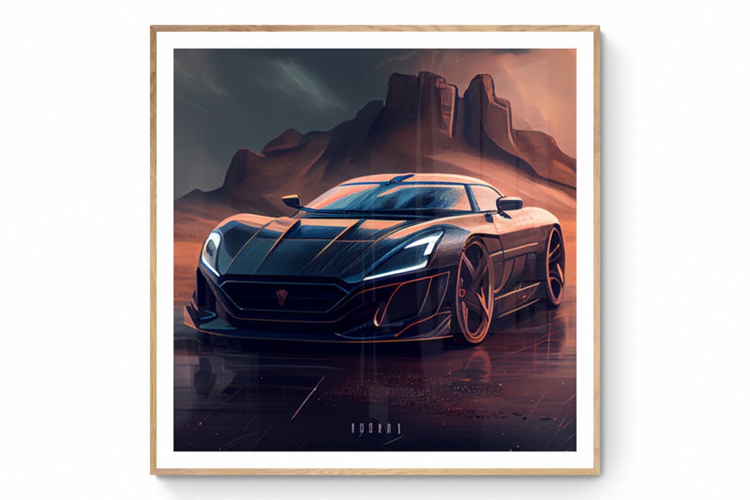 Rimac Car Wall Art, Rimac Nevera, Car Printable Art, Luxury Car Poster, Garage Wall Décor, Car ...