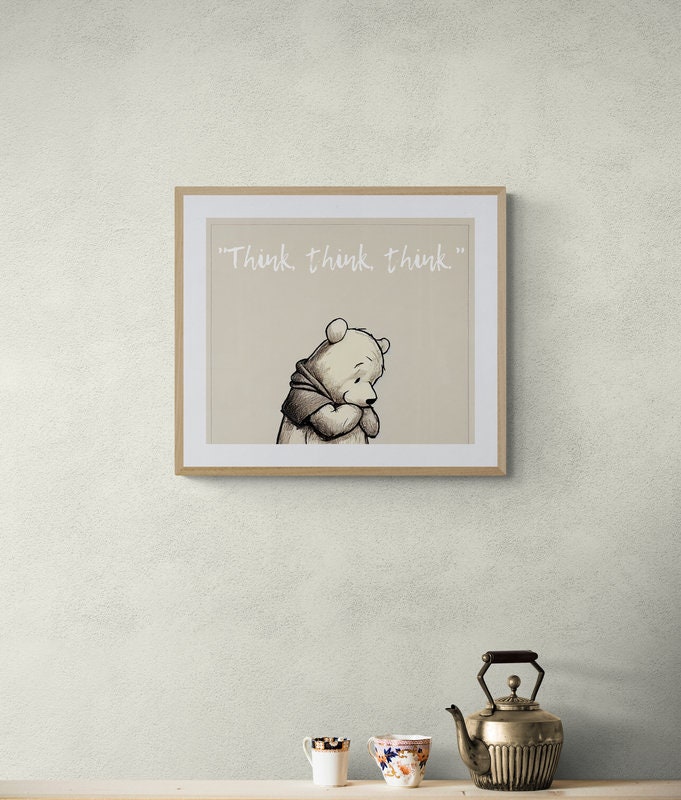 Winnie the Pooh Quotes, Think, Think, Think, Winnie the Pooh - Etsy