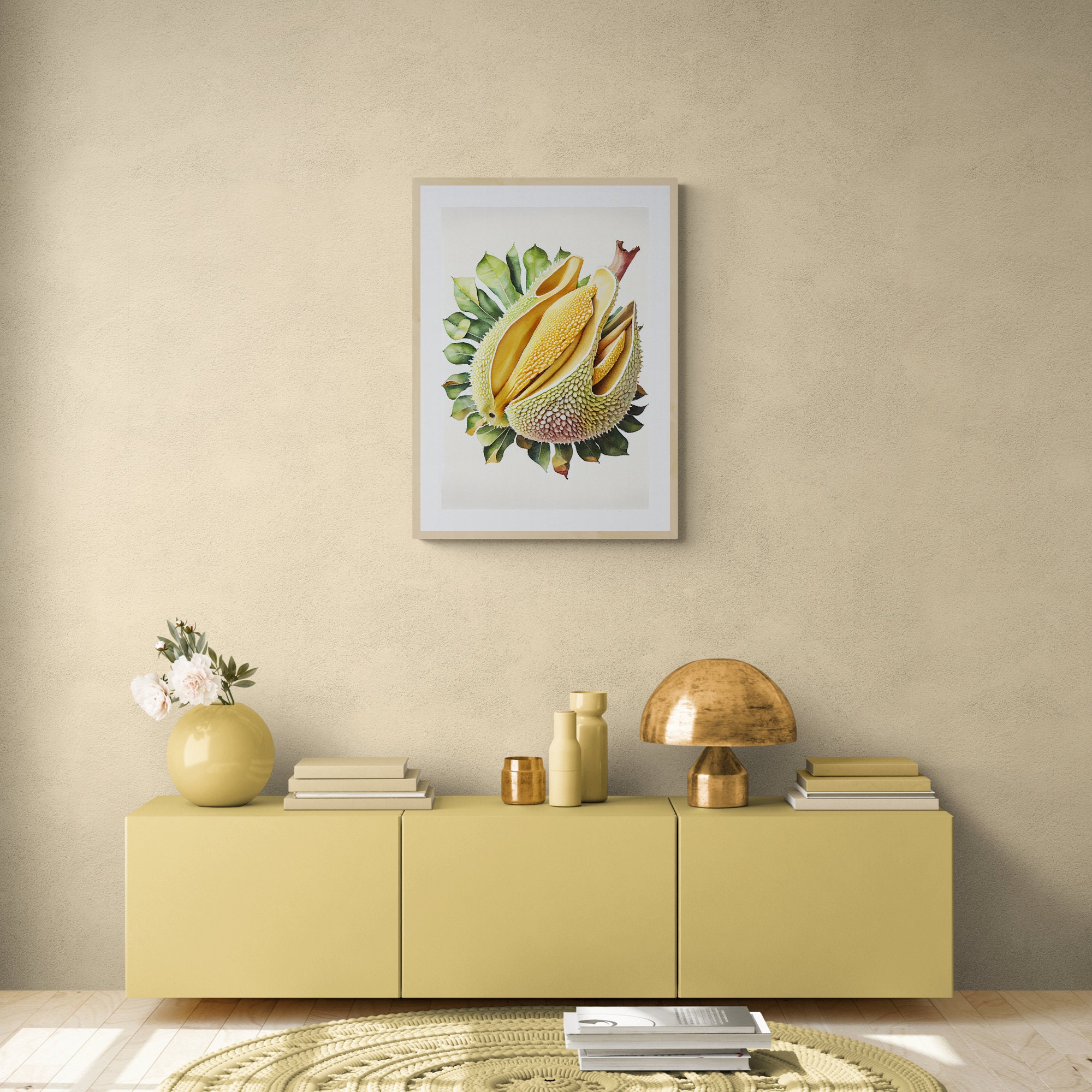 Jackfruit Fruit Wall Art, Fruit Printable Art, Jackfruit Print, Fruit ...