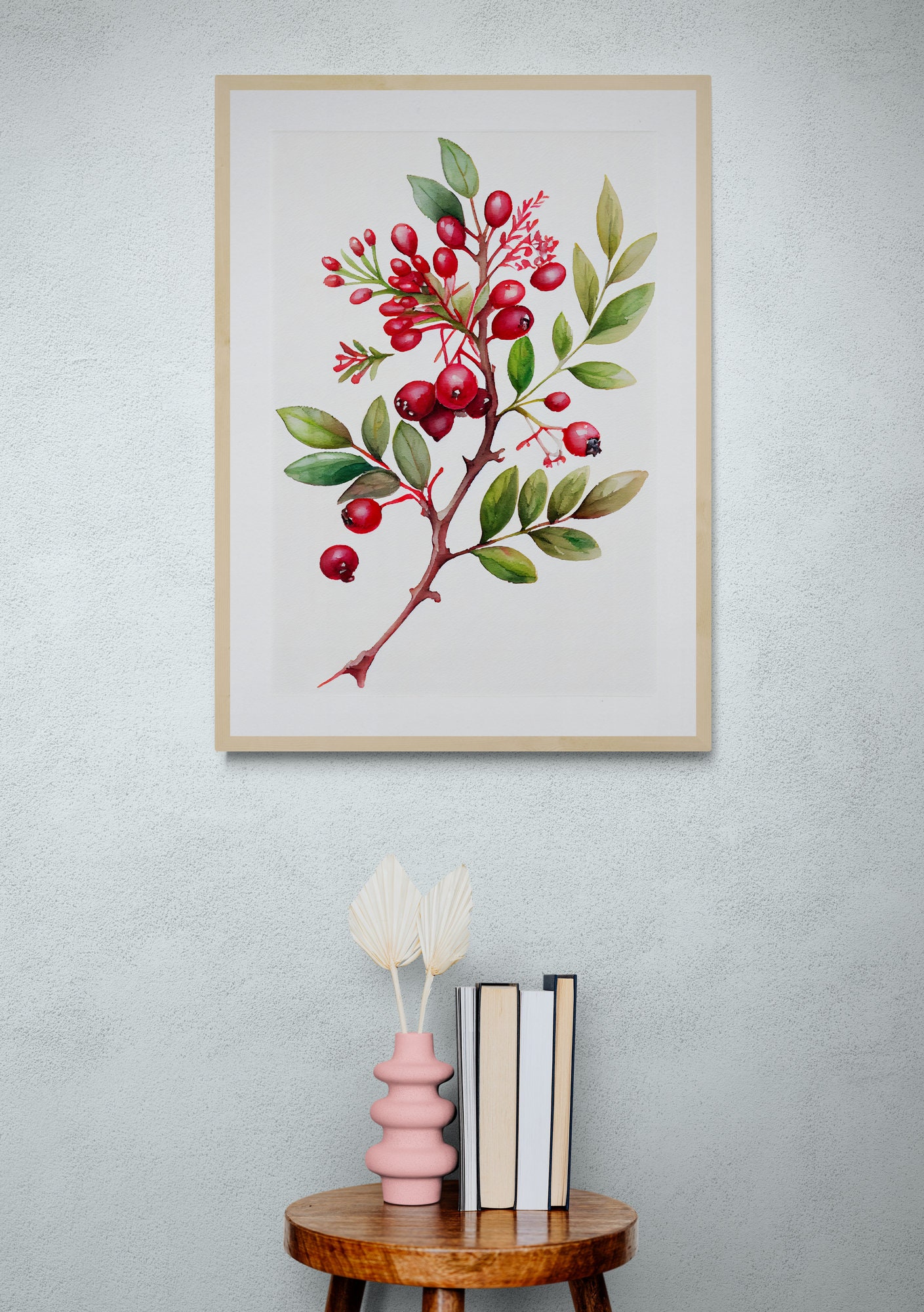 Cranberry Fruit Wall Art, Fruit Printable Art, Cranberry Print, Fruit ...