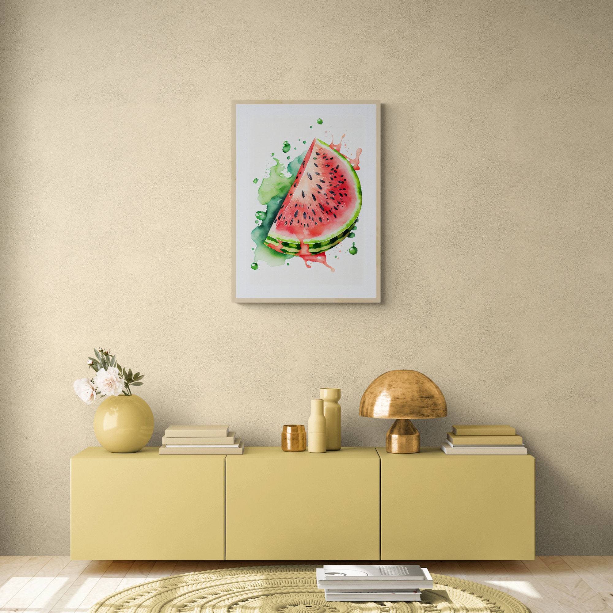 Melon Fruit Wall Art, Fruit Printable Art, Melon Print, Fruit Market ...