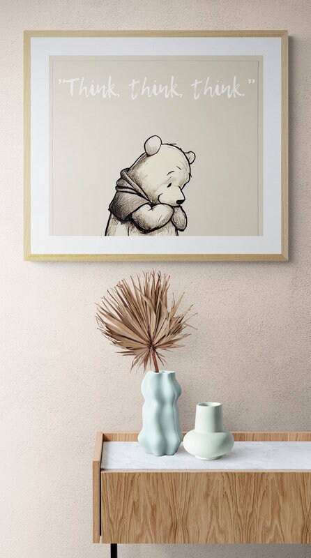 Winnie the Pooh Quotes, Think, Think, Think, Winnie the Pooh - Etsy