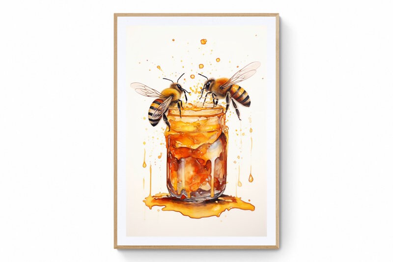 Honey Wall Art, Honey Printable Art, Honey Print, Honey Gift, Digital ...