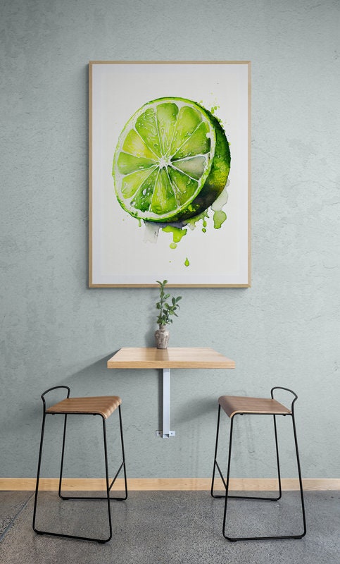 Lime Fruit Wall Art Fruit Printable Art Lime Print Fruit - Etsy