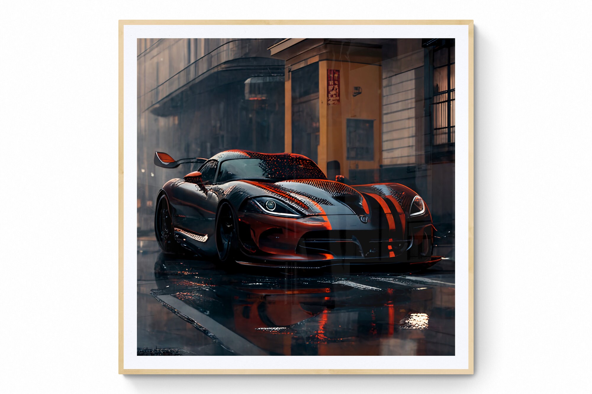 Dodge Viper Wall Art, Sports Car Digital Art, Car Printable Art, Muscle ...