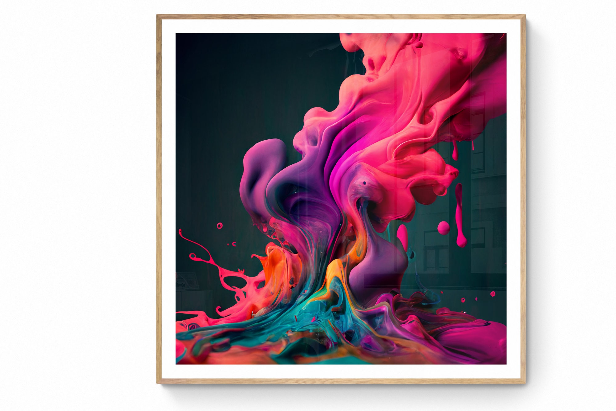 Splash Paint Wall Art, Colorful Paint Artwork, Splash of Color Art ...