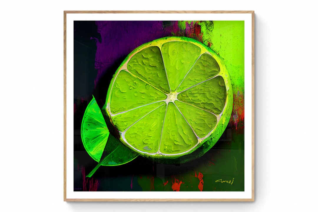 Lime Wall Art Fruit Printable Art Lime Print Fruit Market - Etsy
