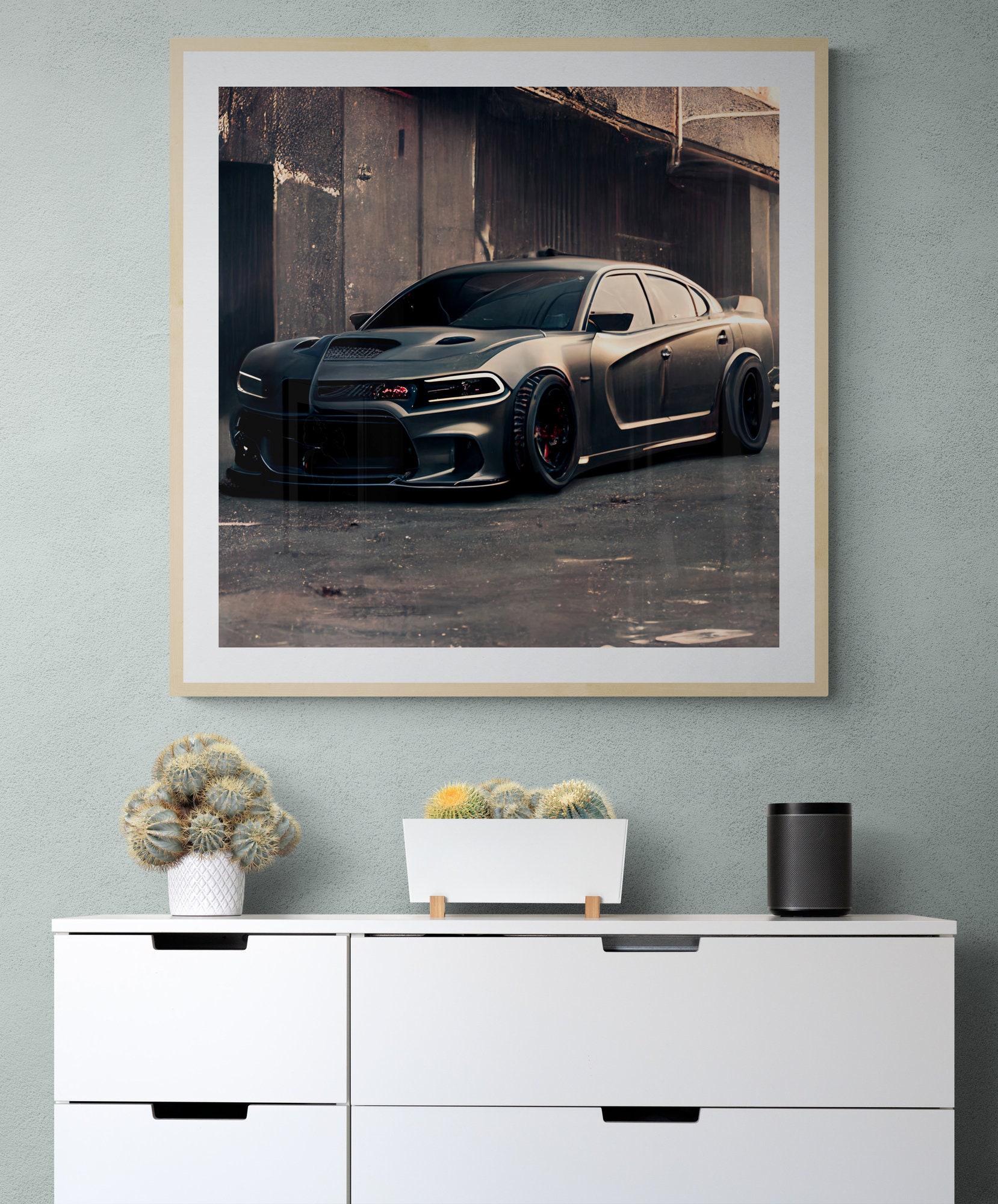 Dodge Charger Car Wall Art, Sports Car Digital Art, Car Printable Art ...