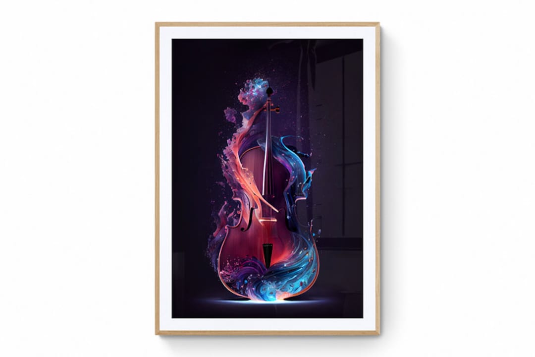 Cello Wall Art, Instrument Wall Art, Watercolor Wall Art, Cello Lovers ...