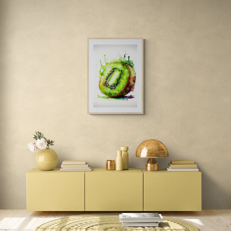 Kiwi Fruit Wall Art, Fruit Printable Art, Kiwi Print, Fruit Market ...