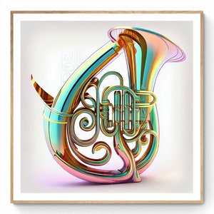 Tuba Wall Art, Instrument Wall Art, Watercolor Wall Art, Tuba Lovers ...