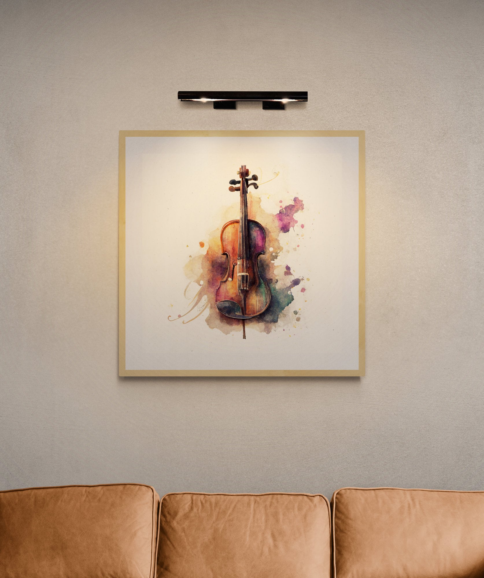 Violin Wall Art, Instrument Wall Art, Watercolor Wall Art, Violin ...
