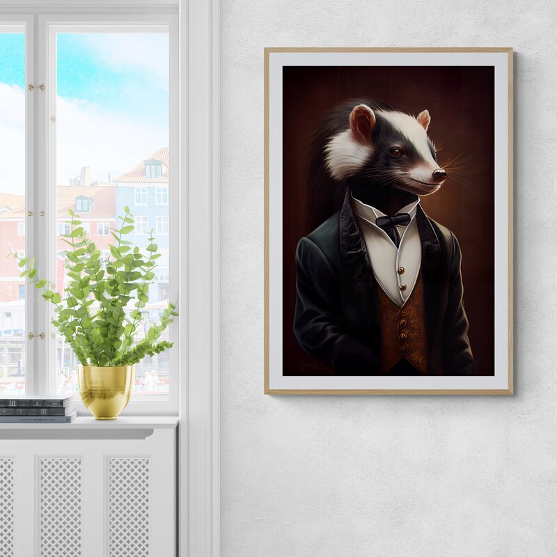 Skunk Wall Art, Skunk Wall Décor, Skunk Poster, Skunk Gift, Skunk ...