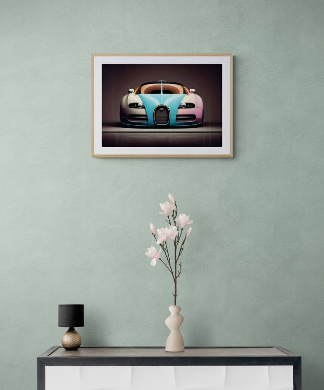 Bugatti Wall Art Wall Art, Bugatti Veyron, Car Printable Art, Muscle ...