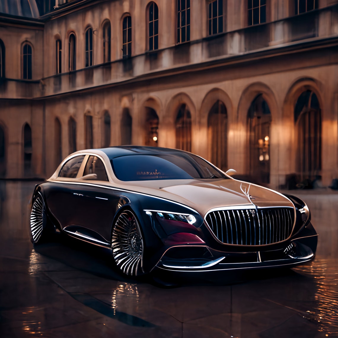 Mercedes Maybach Wall Art, Sports Car Digital Art, Car Printable Art ...