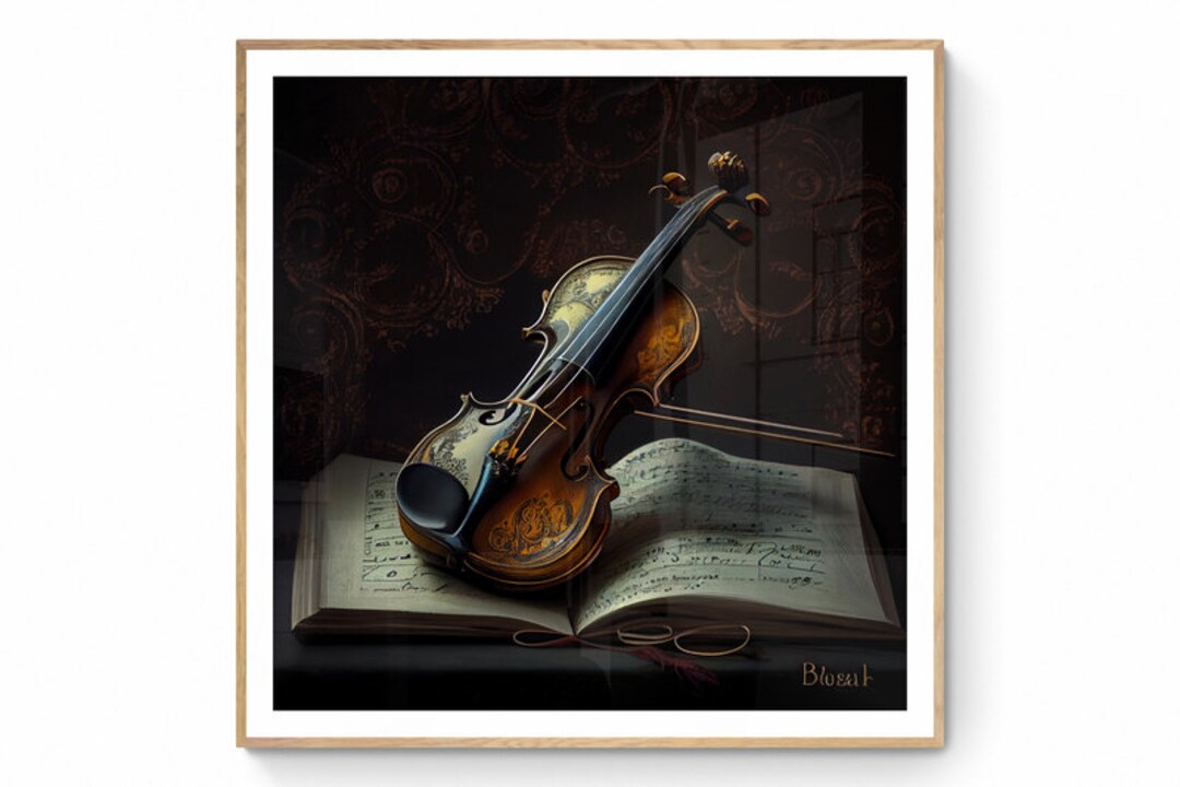Violin Wall Art, Instrument Wall Art, Watercolor Wall Art, Violin ...
