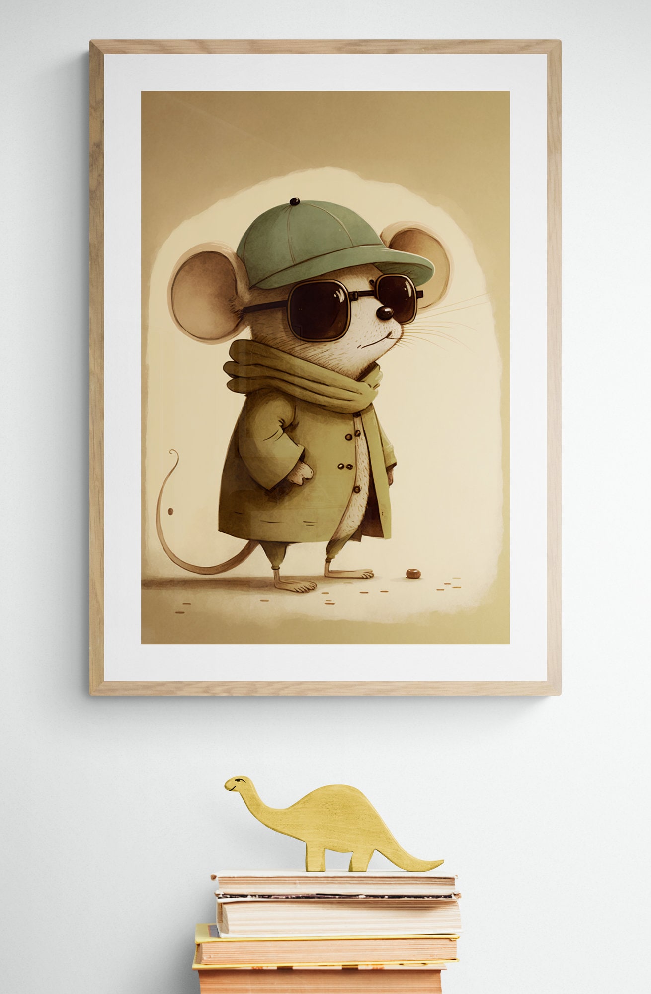 Mouse Wall Art, Cute Mouse Art Print, Mouse Wall Décor, Mouse Printable ...