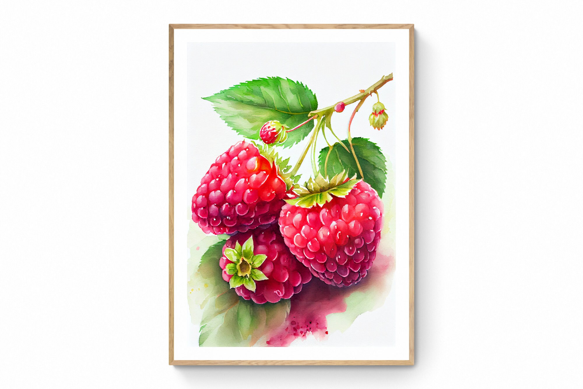 Raspberry Fruit Wall Art, Fruit Printable Art, Raspberry Print, Fruit ...