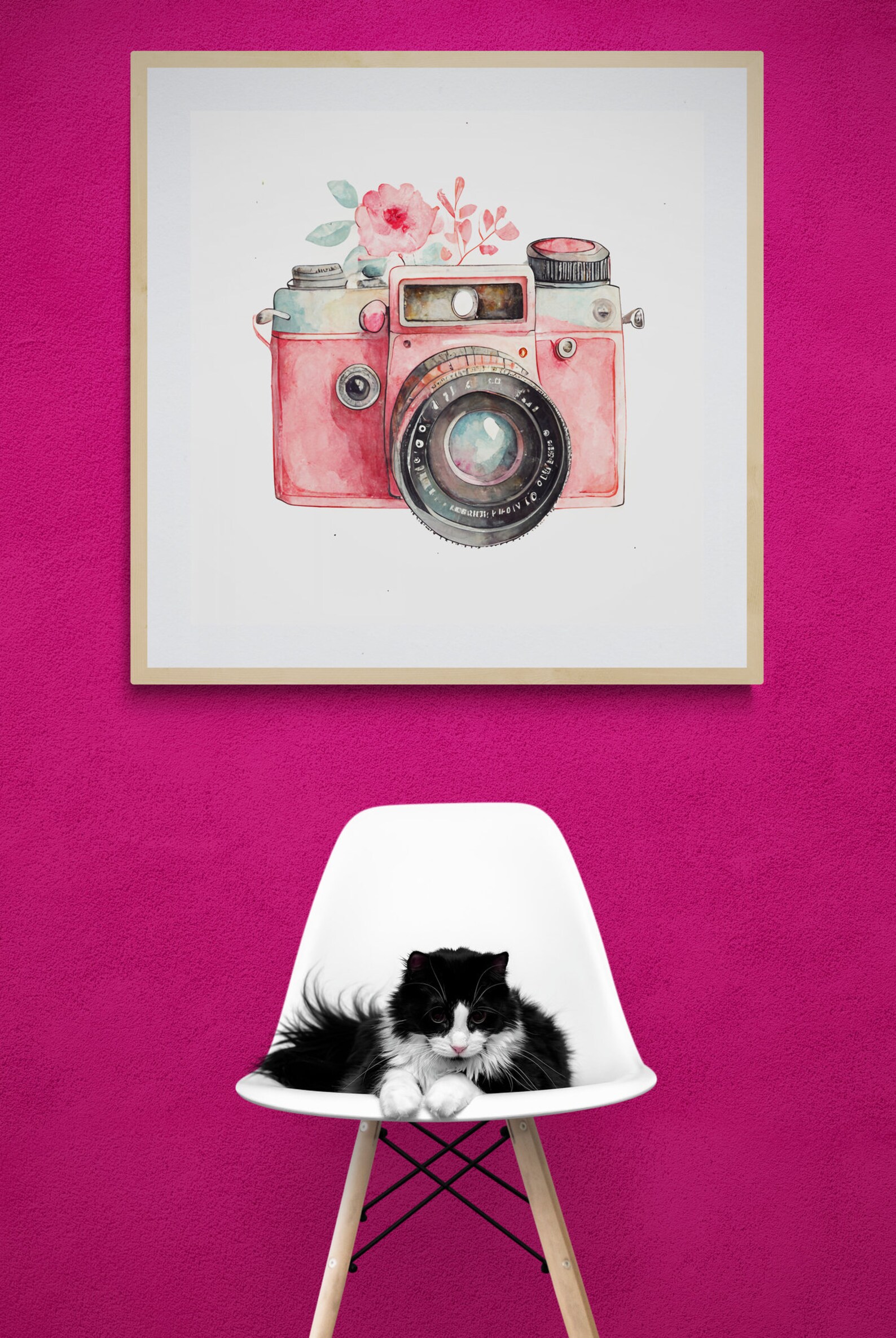 Camera Wall Art, Instrument Wall Art, Watercolor Wall Art, Camera ...